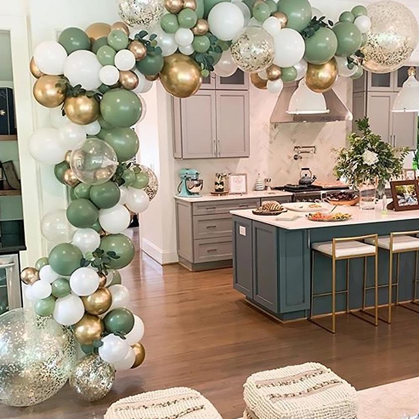 Jual Telah Hadir.. Ins. Set Rantai Balon Hijau Retro Alpukat Green ...