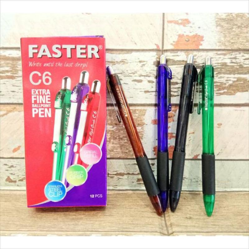 Jual pen faster C6 (12pcs) | Shopee Indonesia