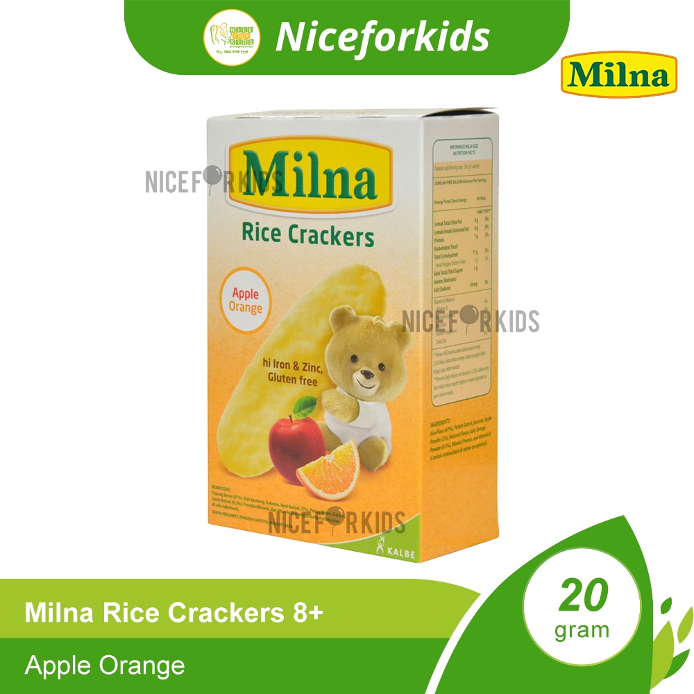 Jual Biscuit Milna Rice Cracker 20 gr Snack Milna Crackers Camilan Bayi ...