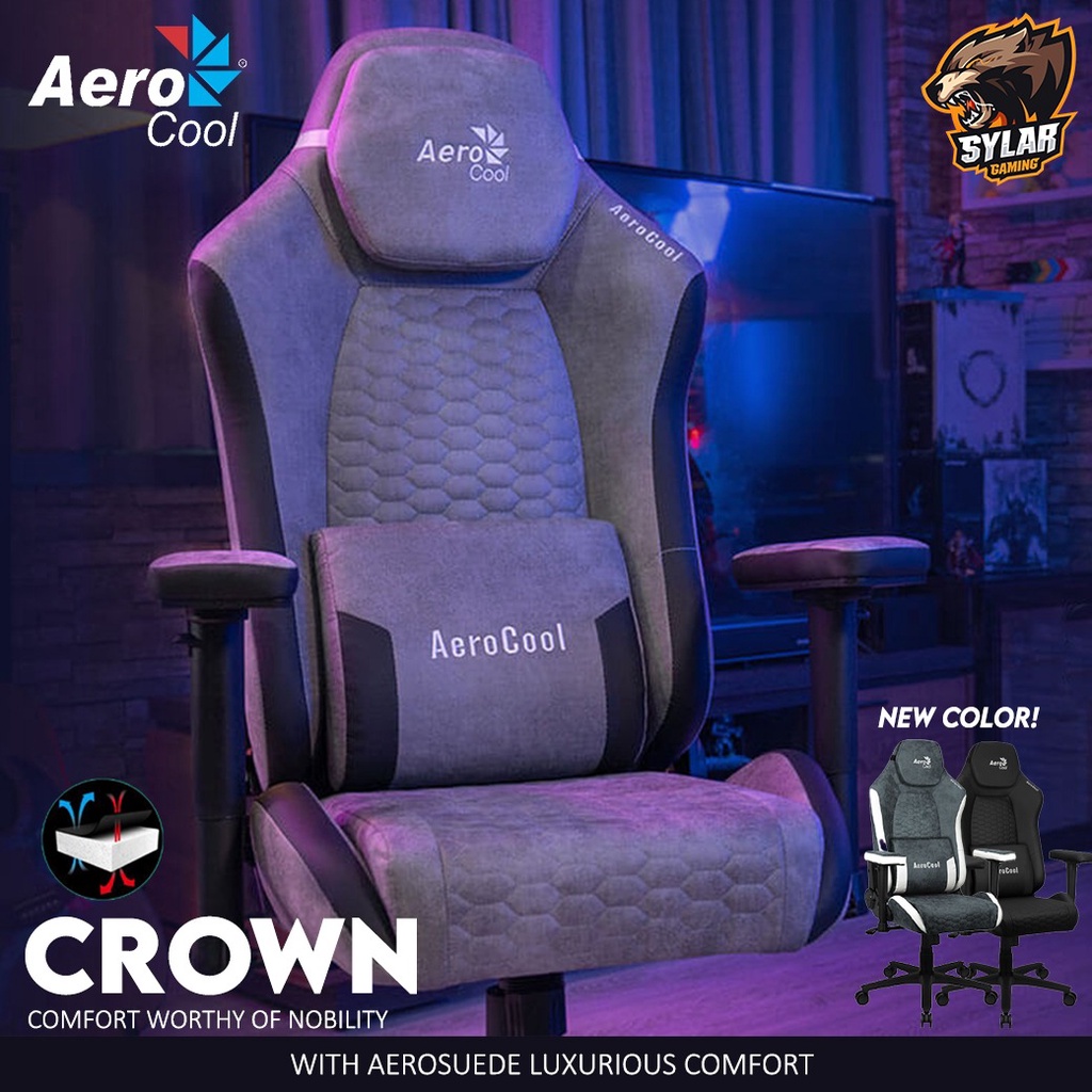 Jual Aerocool Crown Aerosuede Nobility Gaming Chair | Shopee Indonesia