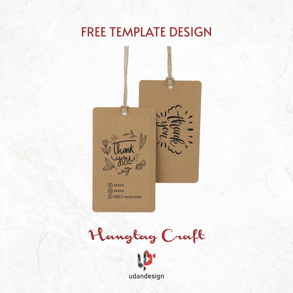 Jual HANG TAG THANKS YOU - HANG TAG CRAFT - CETAK HANG TAG THANKS YOU ...