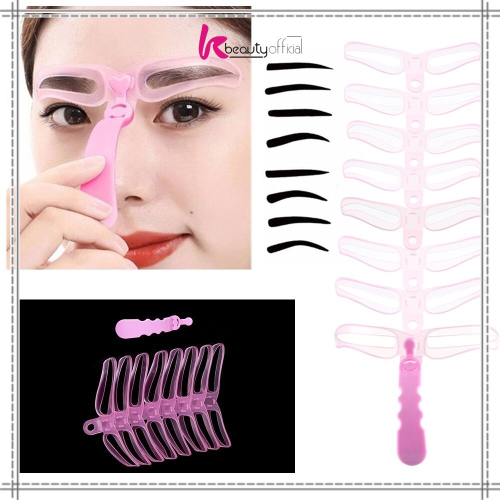 Jual KB-K49 Cetakan Alis 8 IN 1 Wanita Eyebrow Template Alat Cetakan ...