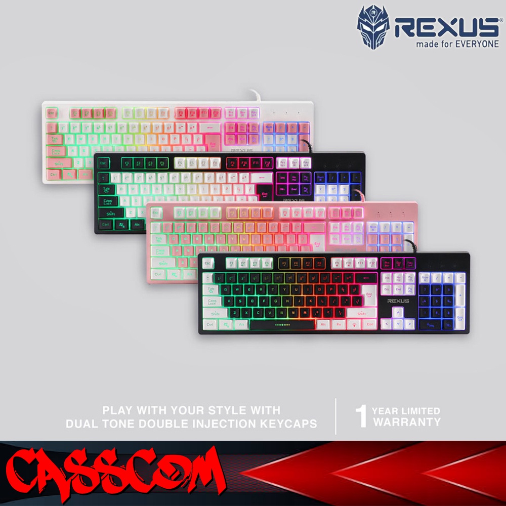 Jual Rexus Keyboard Gaming K9E Semi Mechanical | Shopee Indonesia