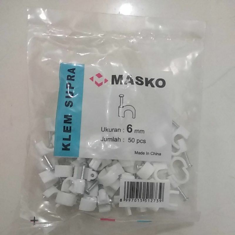 Jual Klem Kabel no 6 paku beton asli Masko / Akira | Shopee Indonesia