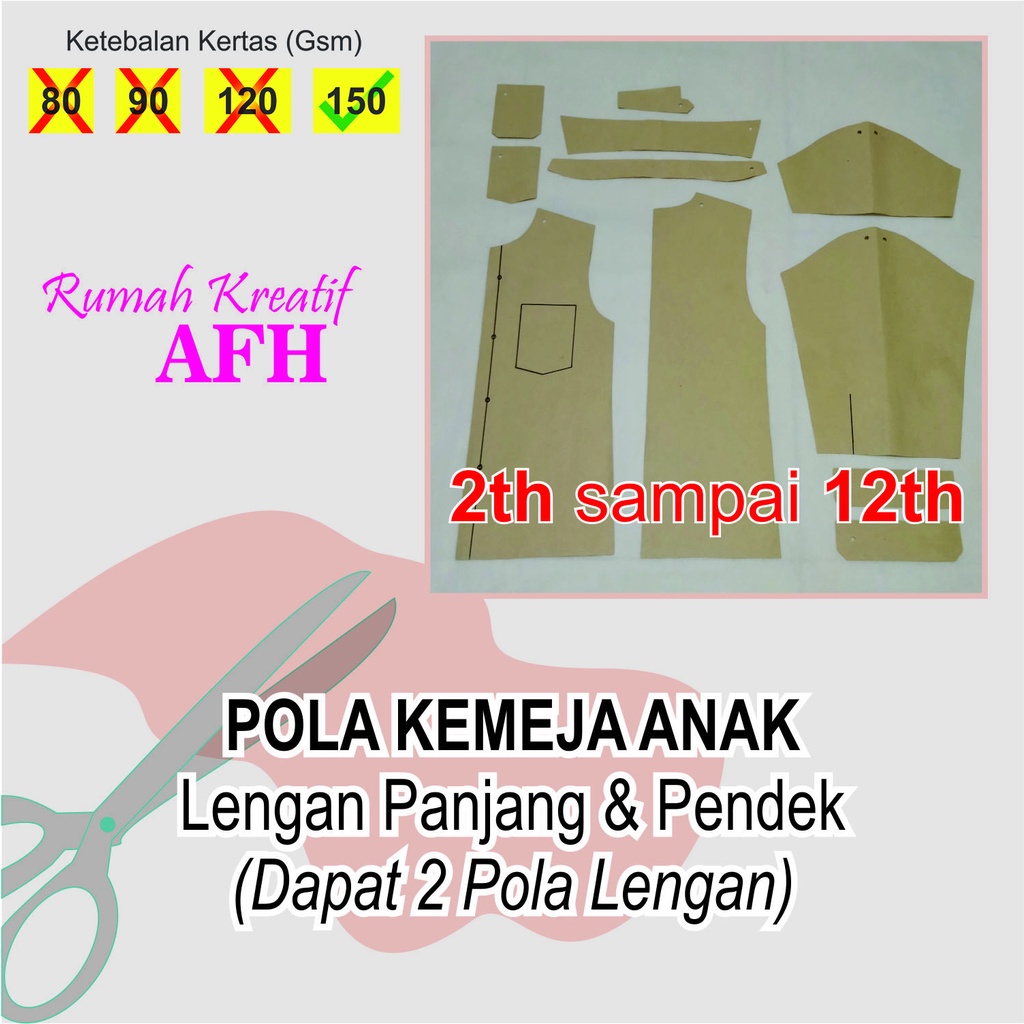 Jual Pola Instan Kemeja Anak - Pola Kemeja Anak Laki-Laki Lengan Panjang Lengan Pendek | Shopee ...