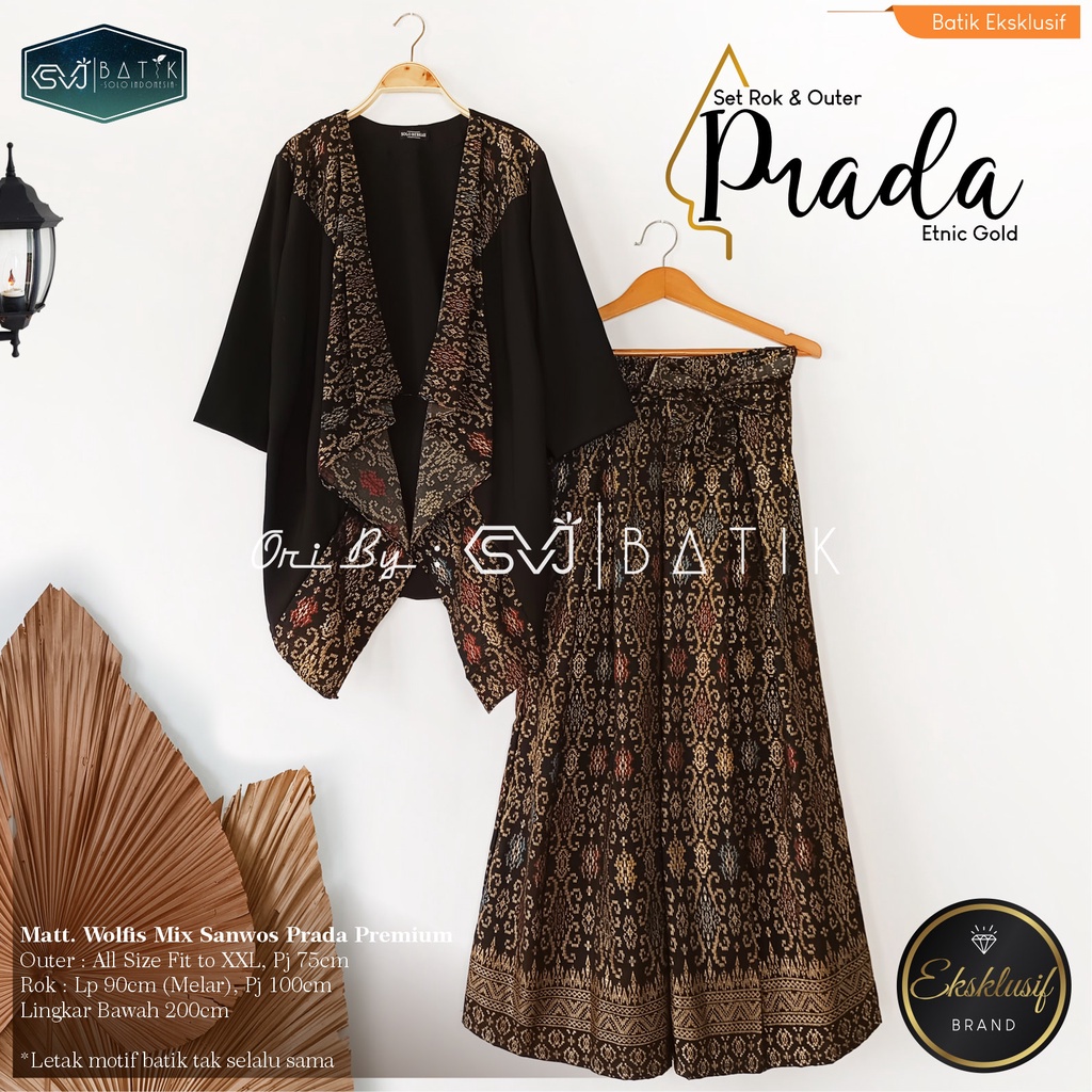 Jual SETELAN BATIK PRADA MODEL OUTER BAHAN MOSCREPE MIX SANWOS | Shopee ...