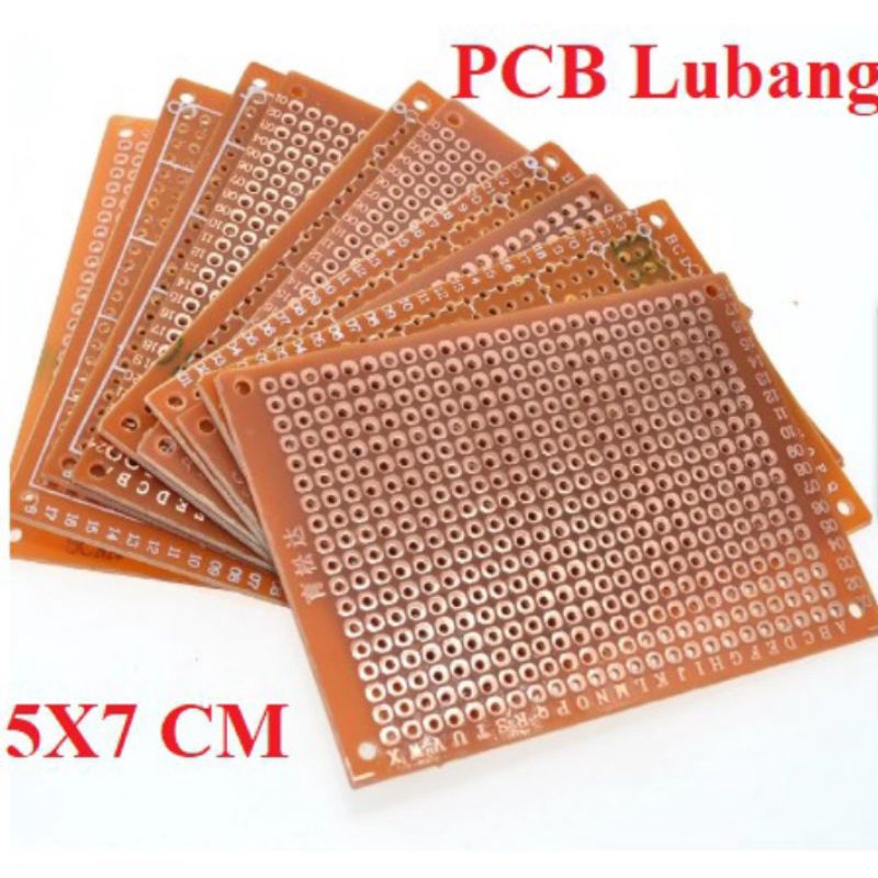 Jual PCB lubang dot matrix 5cm x 7 cm jarak lubang standart 2.54mm | Shopee Indonesia