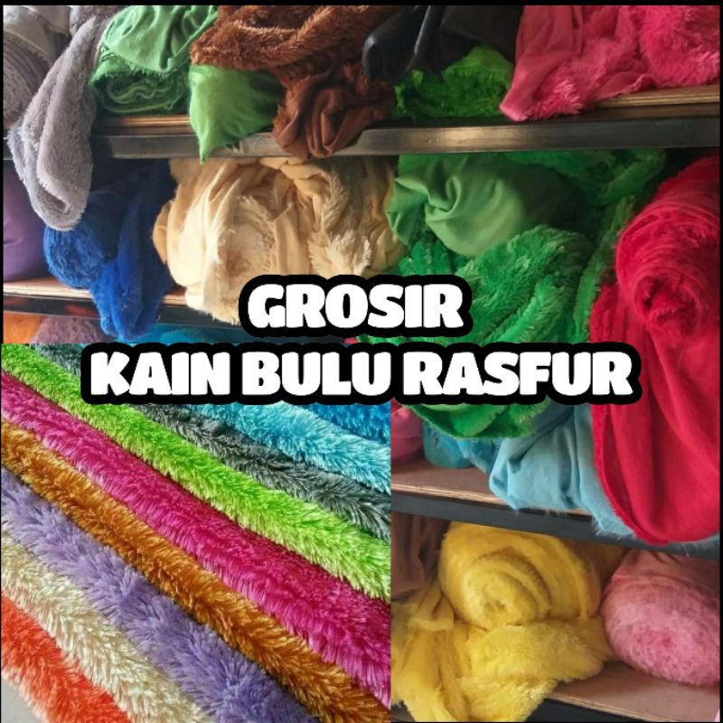 Jual Kain Rasfur Per Yard Bulu Lebat Tebal 15mm | Shopee Indonesia