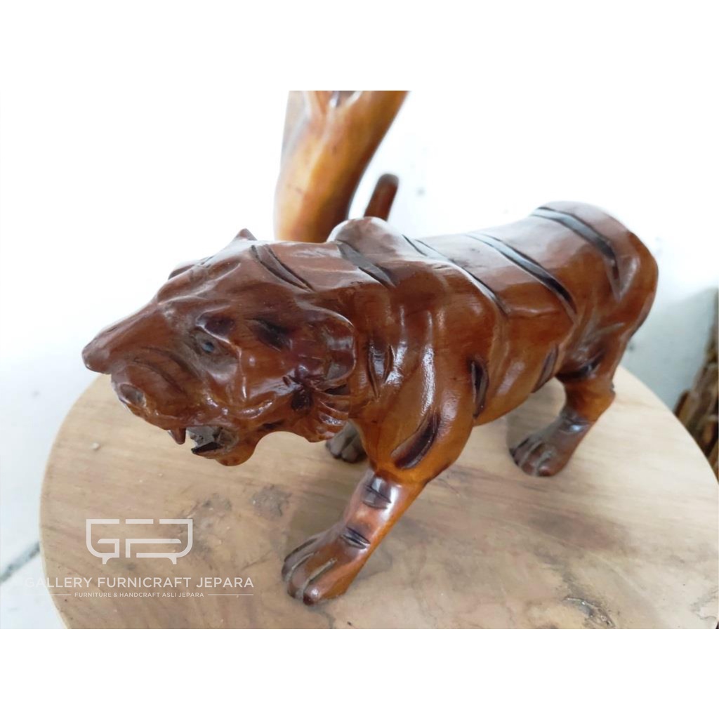Jual Patung Macan Kayu Trembesi 30cm | Shopee Indonesia