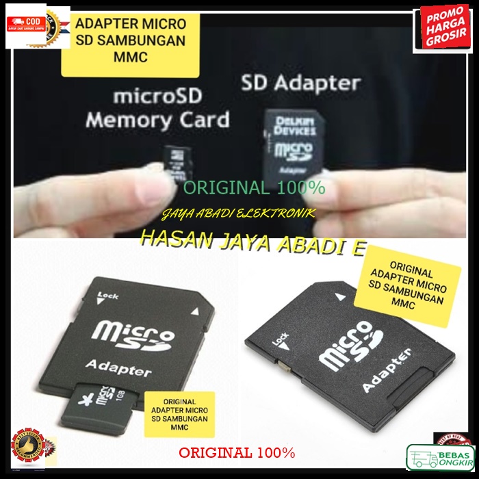 Jual J70 ORIGINAL ADAPTER MICRO SD CARD KONEKTOR PENYAMBUNG MMC JEK ...