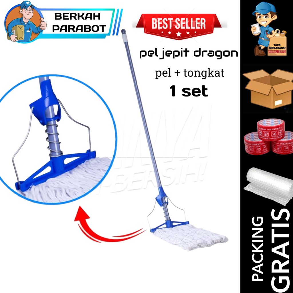 Jual Dragon Mop Pel Jepit Super Pel Dragon Kain Pel Jepit Dragon 1 Set ...