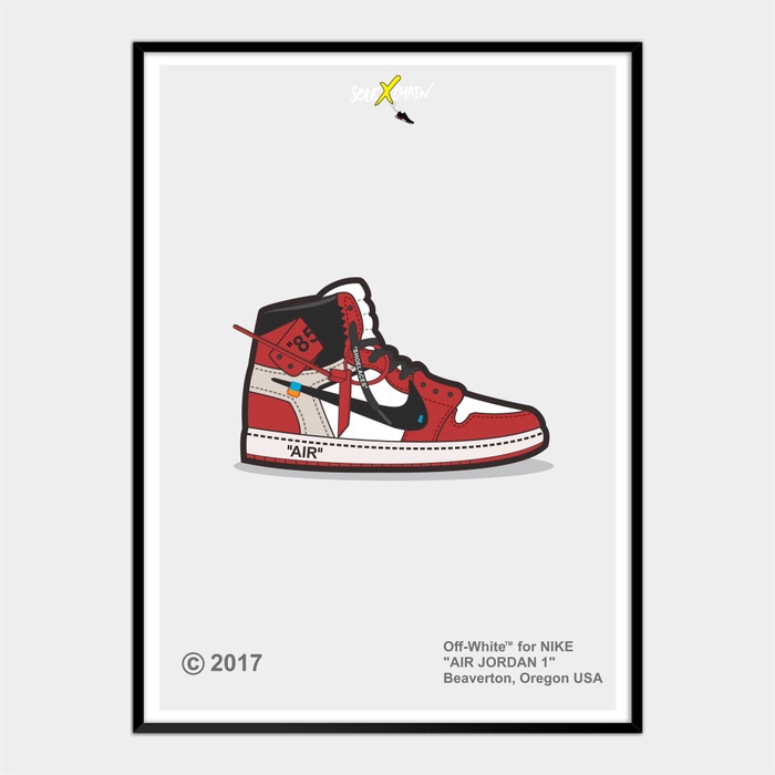 Jual Poster - Air Jordan 1 x Off White | Shopee Indonesia
