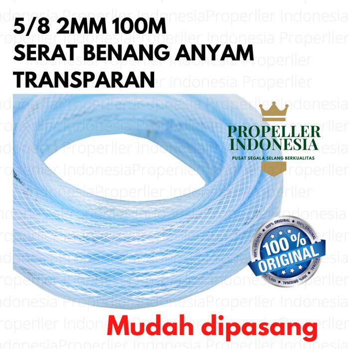 Jual Selang Air Benang Bening 5/8 2MM 100Meter Selang Air Taman Selang Siram Tanaman Selang Air ...