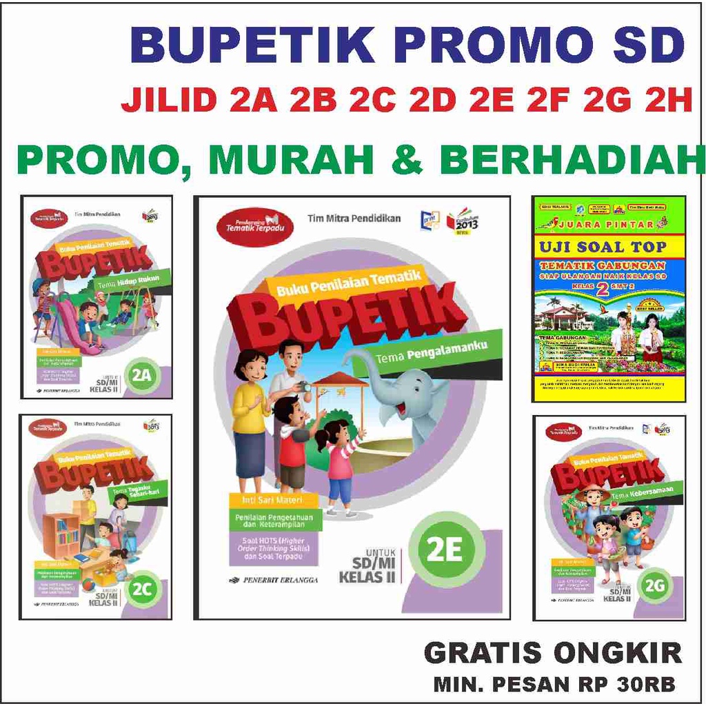 Jual BUKU BUPETIK SD Kelas 2 PROMO Murah & Berhadiah Jilid 2A 2B 2C 2D ...
