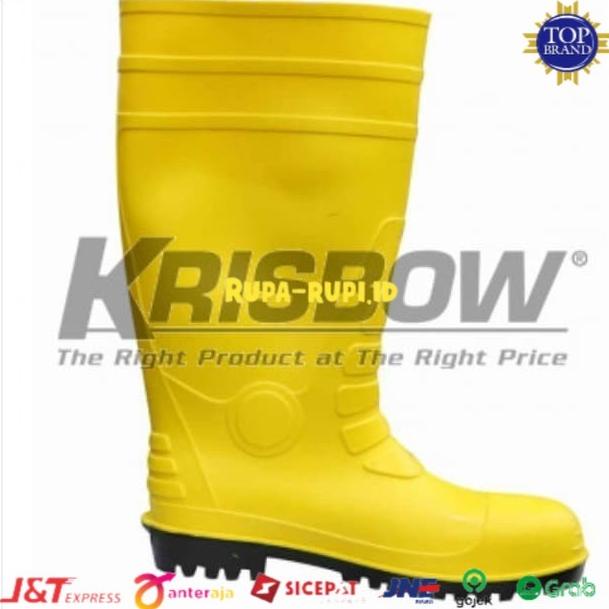 Jual Sepatu Safety Boots Kuning Krisbow Karnitaolshop | Shopee Indonesia