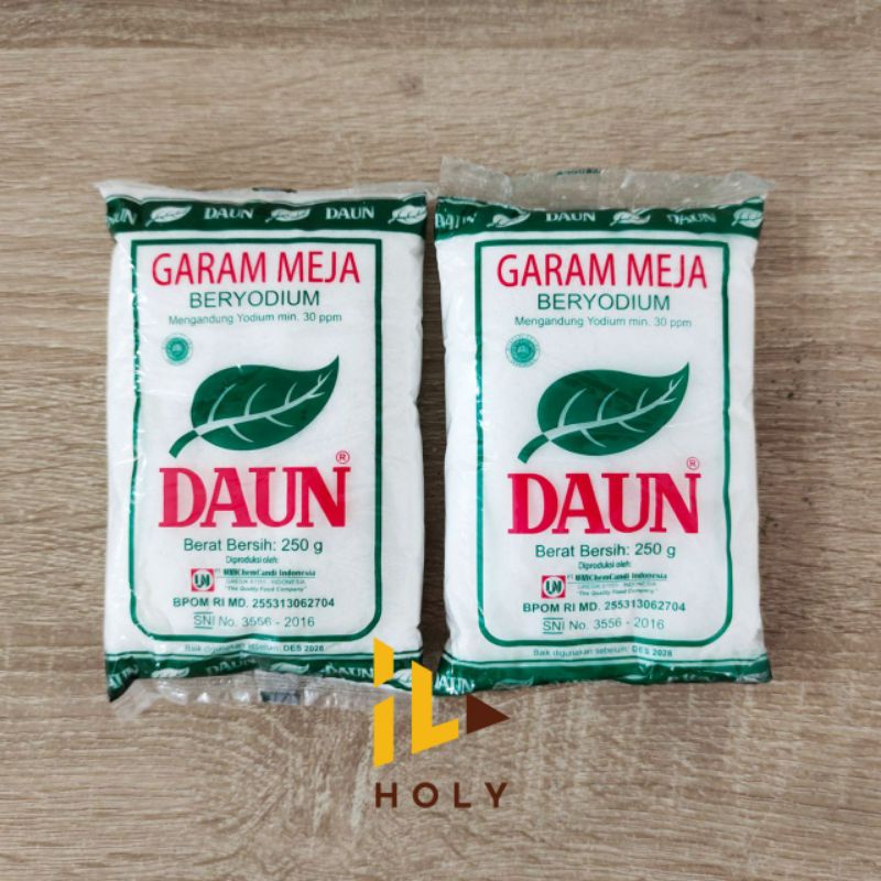 Jual Garam Halus Daun & Kapal 250gr / Garam Dapur Garam Meja | Shopee ...