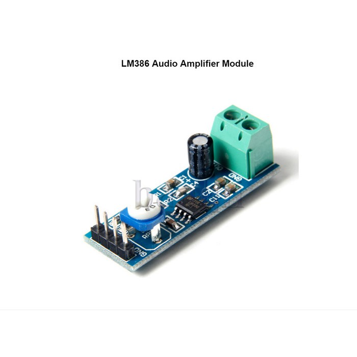 Jual LM386 Audio Amplifier Module 5V-12V with Adjustable volume control ...