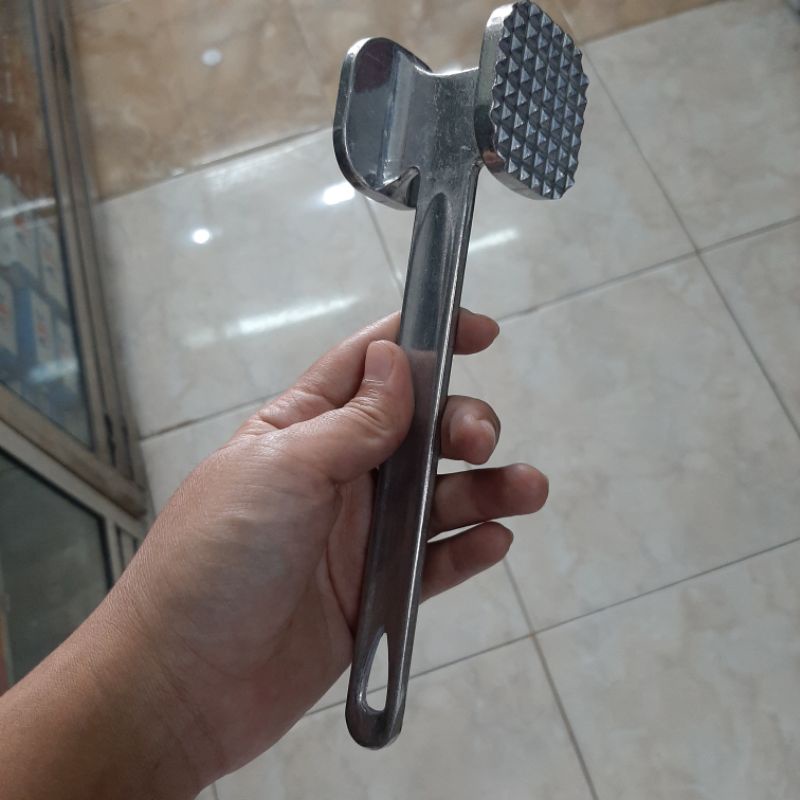 Jual Palu Daging Stainless meat Hammer Alat Penggepuk | Shopee Indonesia