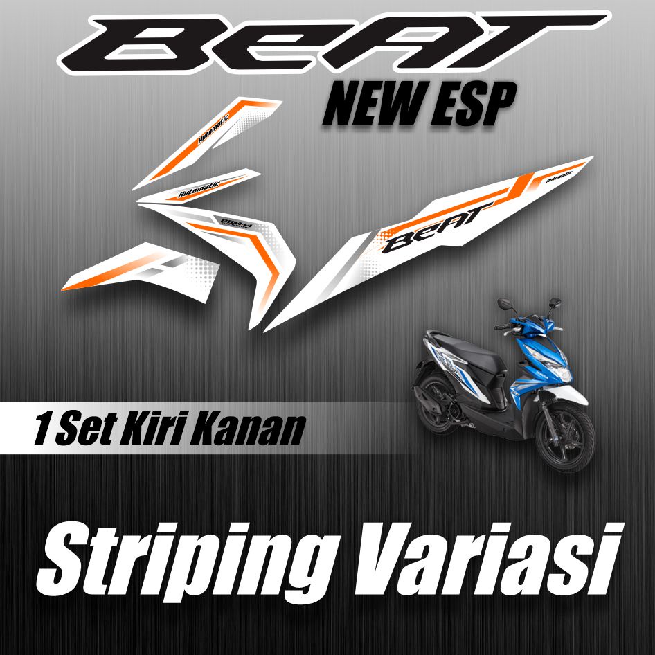 Jual STICKER STRIPING LIS BODY BEAT NEW ESP 2022 GRAFIS 01 06 ORANGE ...