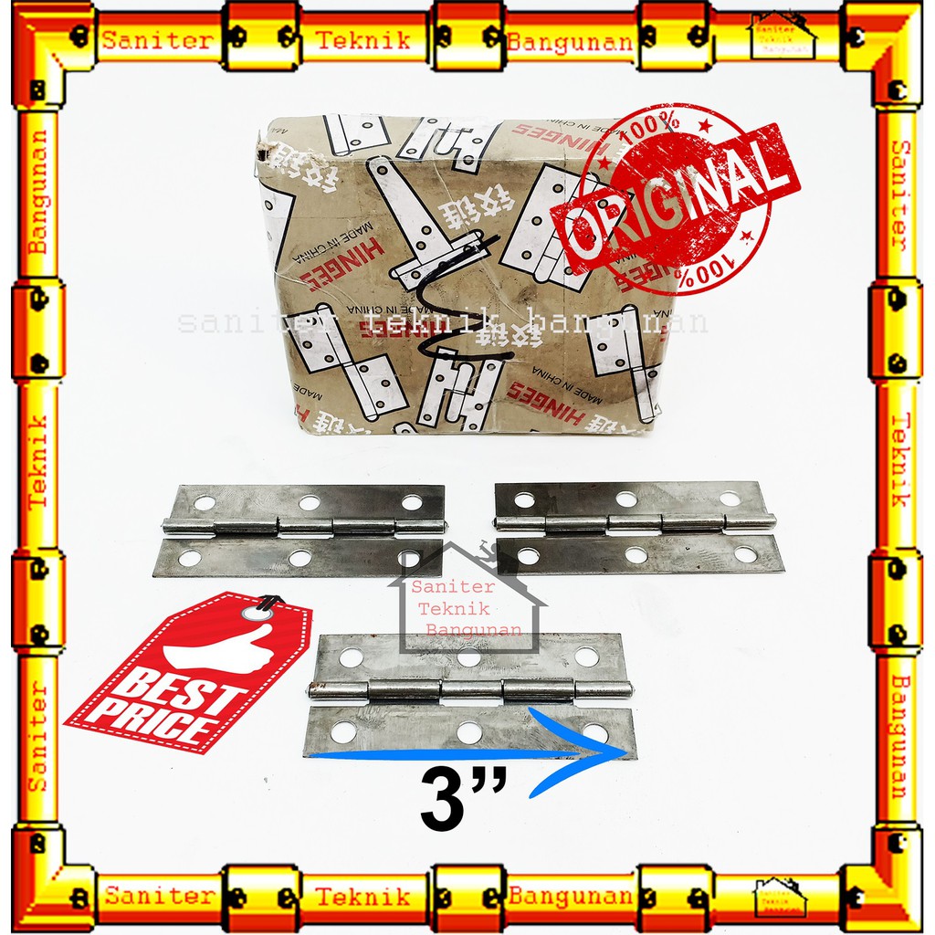 Jual ENGSEL LACI-ENGSEL LEMARI-ENGSEL BESI RRT TIPIS 3" INCH | Shopee ...