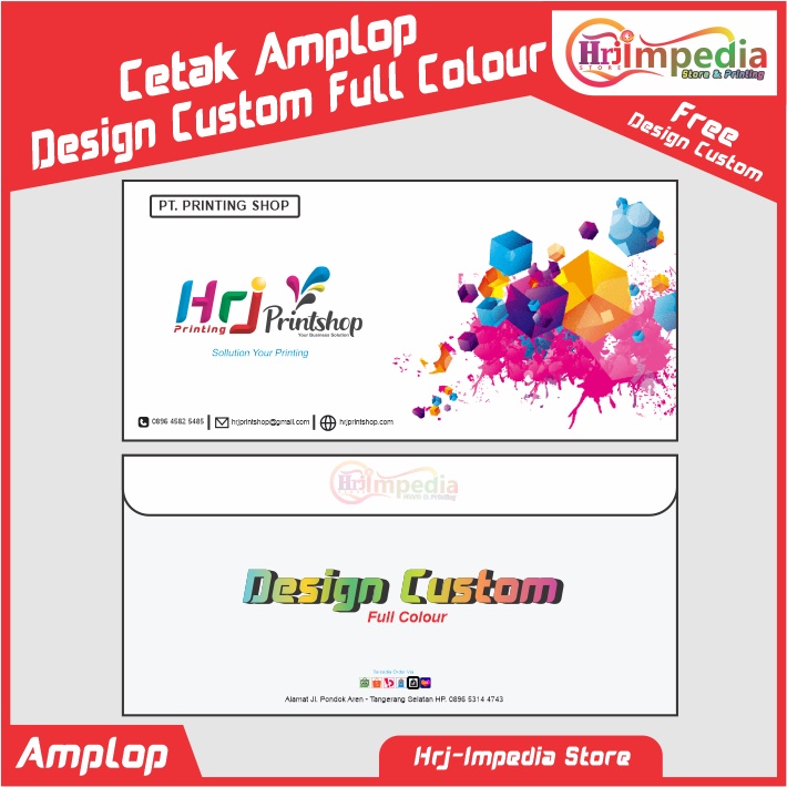 Jual Cetak Amplop Gambar Custom | Cetak Amplop Design Custom Full ...