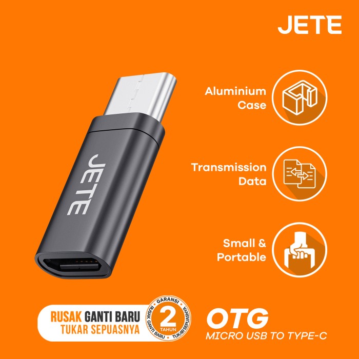 Jual OTG HP Micro to Type C JETE - Garansi 2 Tahun | Shopee Indonesia