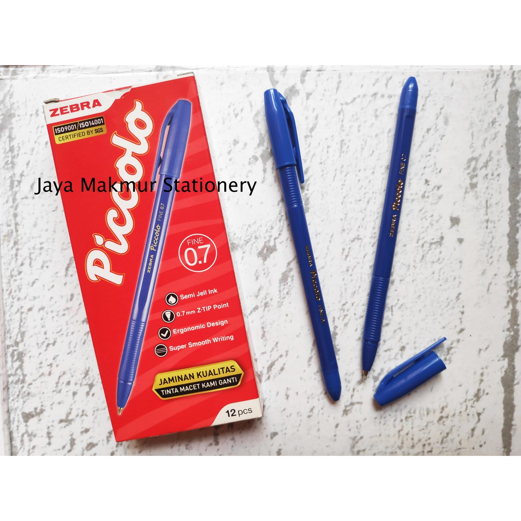 Jual Pulpen Zebra Piccolo 0.7mm (Tinta Biru) | Shopee Indonesia