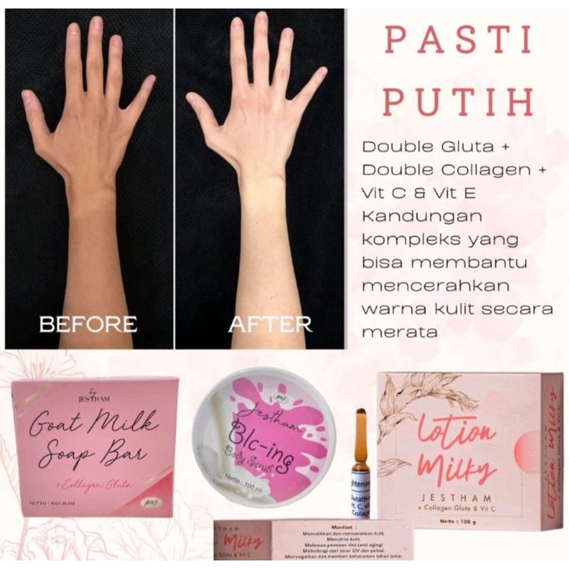 Jual READY > PAKET BLEACHING PUTIH JESTHAM / BLEACHING 100GR, LOTION ...