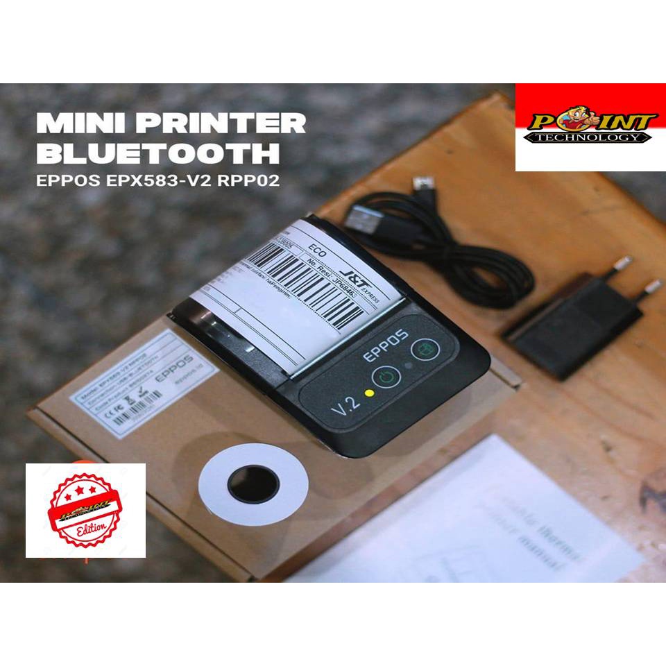 Jual printer resi label Bluetooth EPPOS EPX583-V2 RPP02 cetak resi label pengiriman | Shopee ...