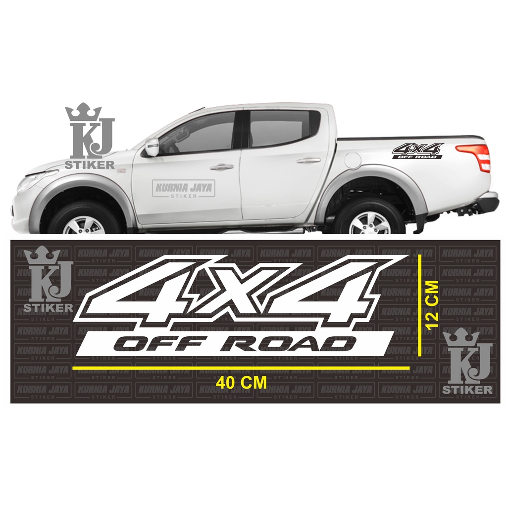 Jual STIKER MOBIL CUTTING STIKER 4 X 4 OFF ROAD MOBIL HILUX STRADA ...