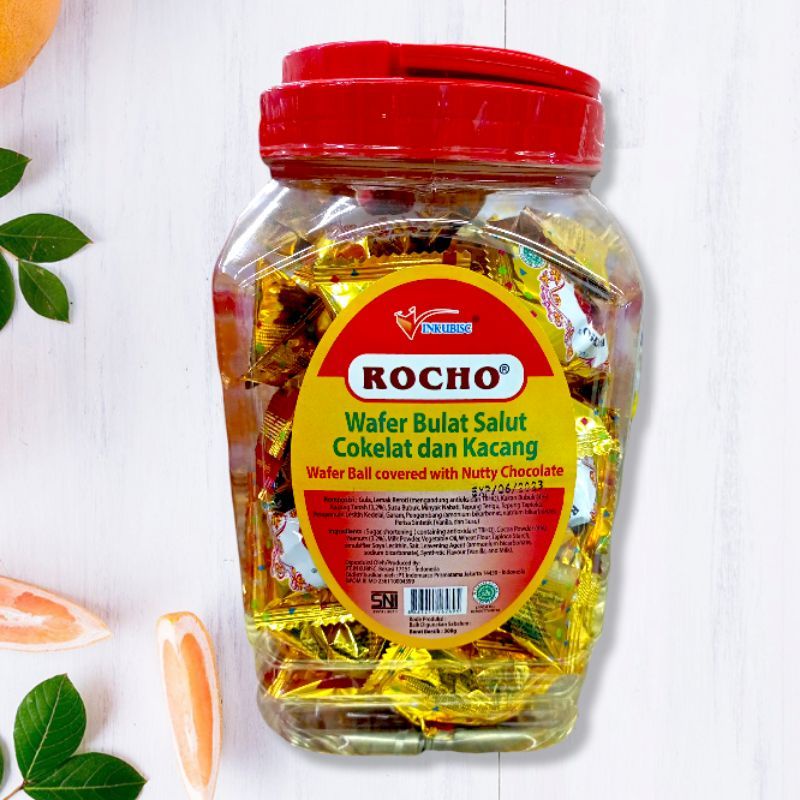 Jual Inkubisc Wafer Rocho 300gr- Wafer Bulat Berlapis coklat kacang ...