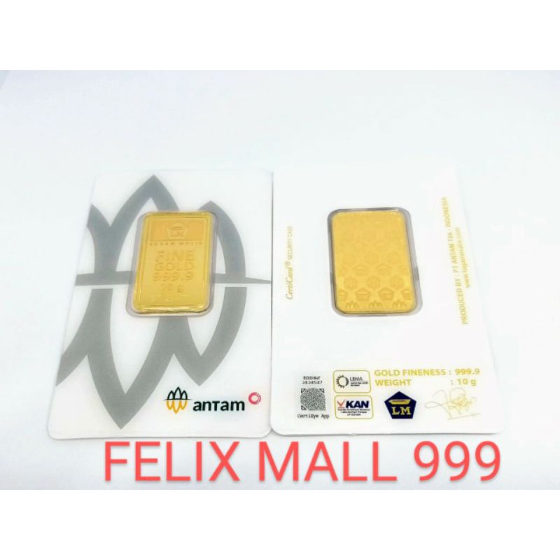 Jual FELIXMALL READY LM ANTAM 10 GRAM CERTIEYE/LOGAM MULIA 10GR/ EMAS ...