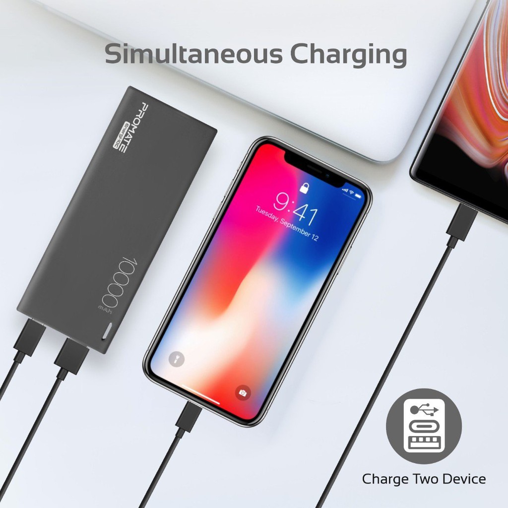 Jual Promate Power Bank 10000 mAh Ultra Slim - Energi-10C Powerbank ...