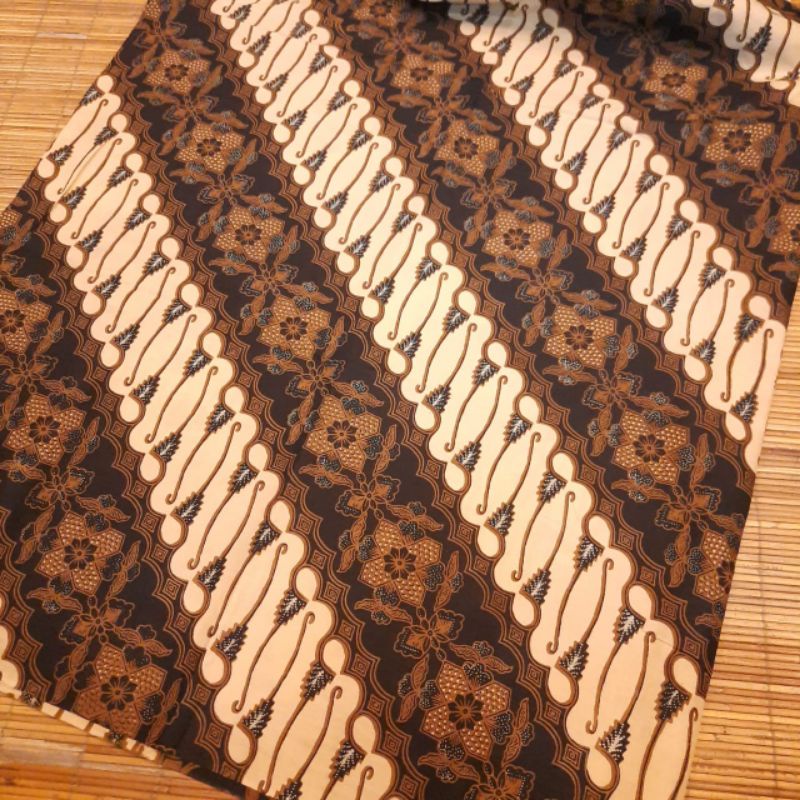 Jual Kain batik solo alusan seling ceplok sogan | Shopee Indonesia