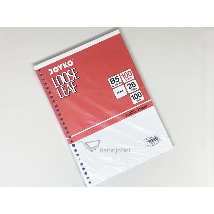 Jual Kertas File | Binder Polos Loose Leaf Plain Joyko B5-100PL 100 Lembar | Shopee Indonesia