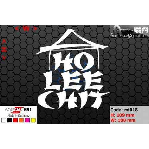 Jual ea cutting sticker / decal Code: mi018 ( ho lee chit ) | Shopee ...
