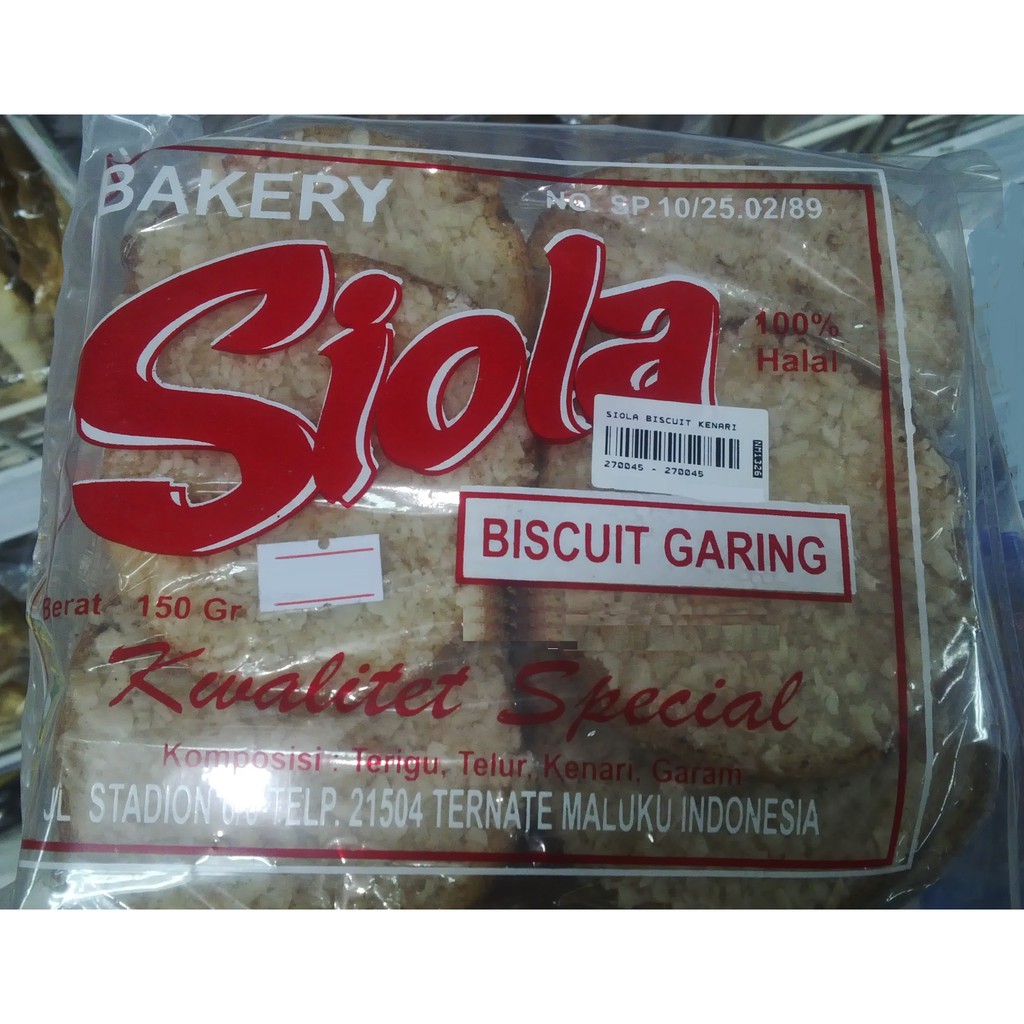 Jual Siola Biskuit Garing / Roti Kenari 150 gr - Oleh - Oleh Kue ...