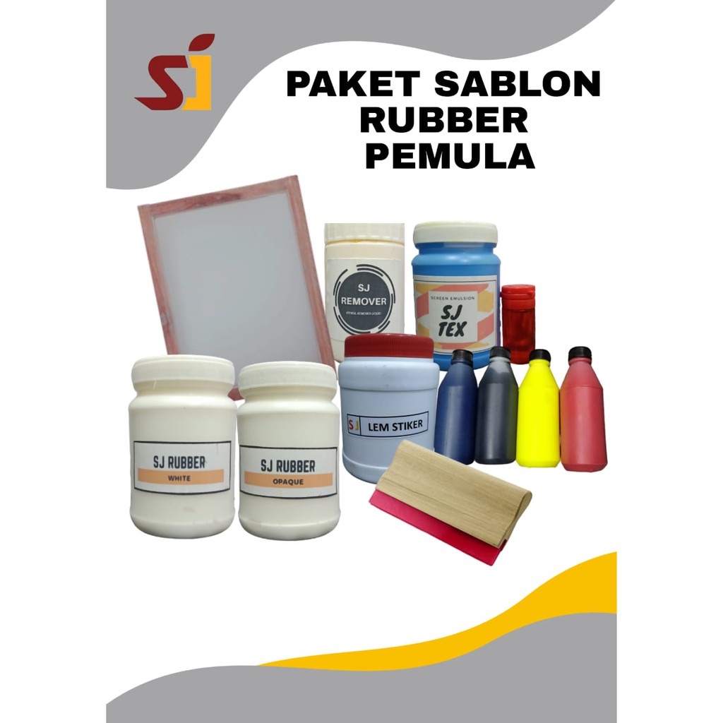 Jual PAKET SABLON RUBBER PEMULA (SPUNBOND) | Shopee Indonesia