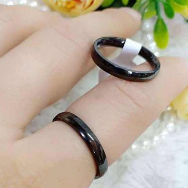 Jual COD CINCIN TITANIUM STEEL ANTI KARAT KOREAN STYLE WANITA / PRIA ...