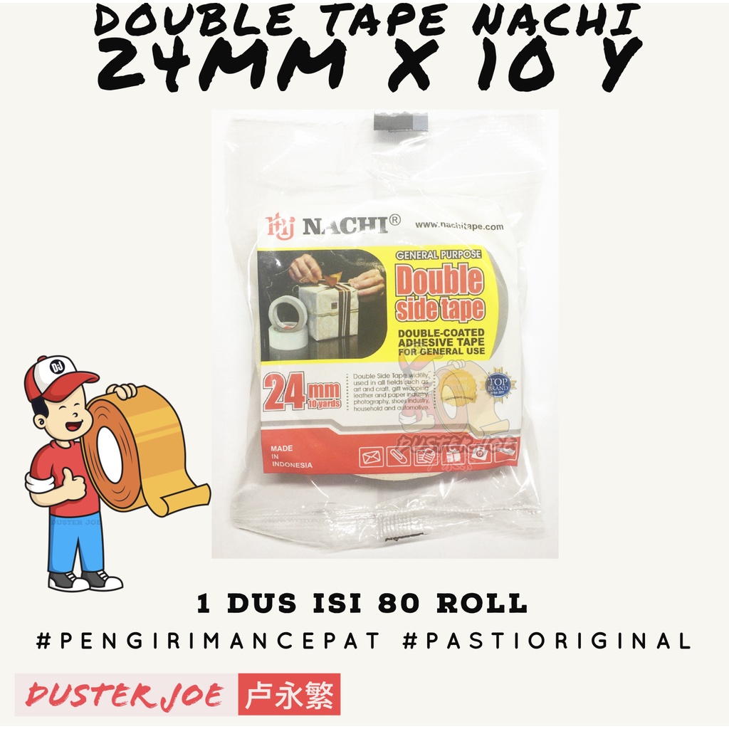 Jual [PER 1 DUS] Double Tape Nachi 24mm 1 inch 10 YARD (1 DUS ISI 80 ...