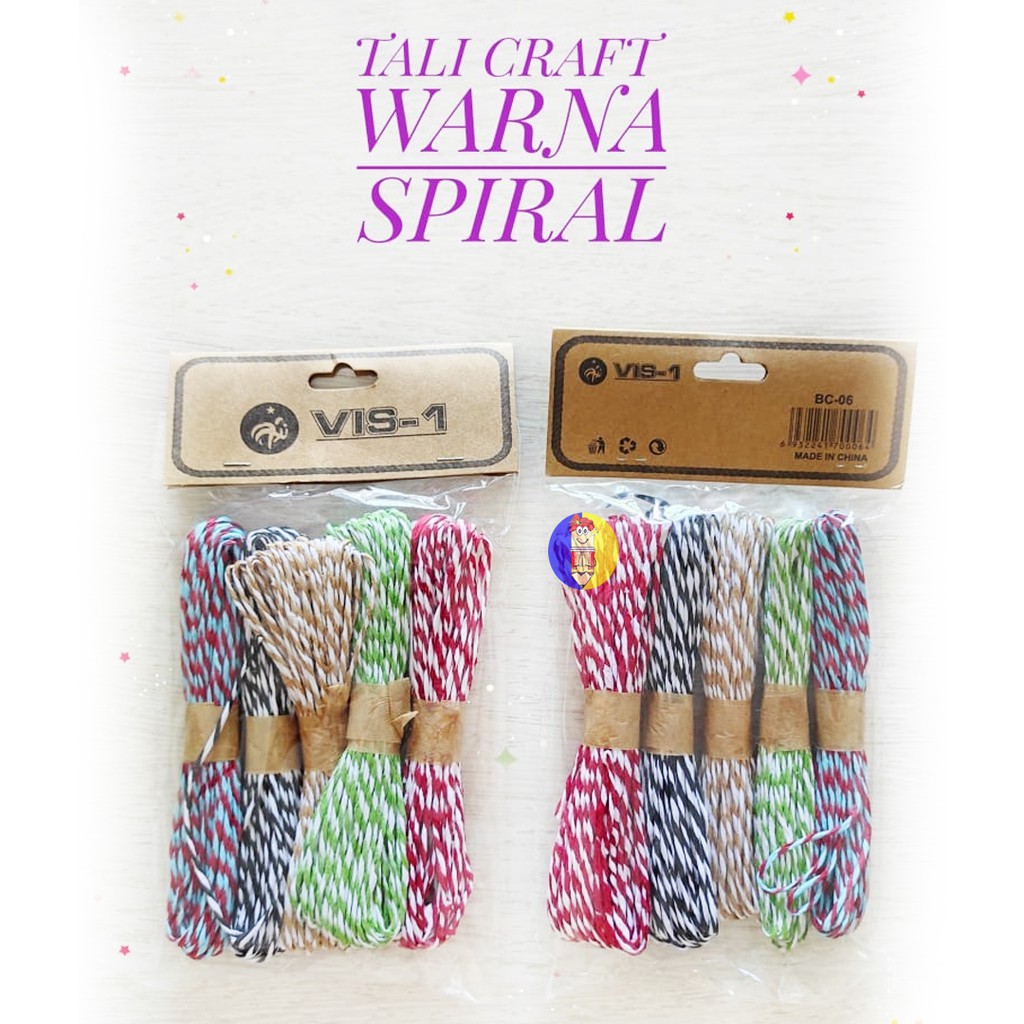 Jual Tali rami Craft/kraf Warna Spiral Bc-06 Isi 5 Ikat | Shopee Indonesia