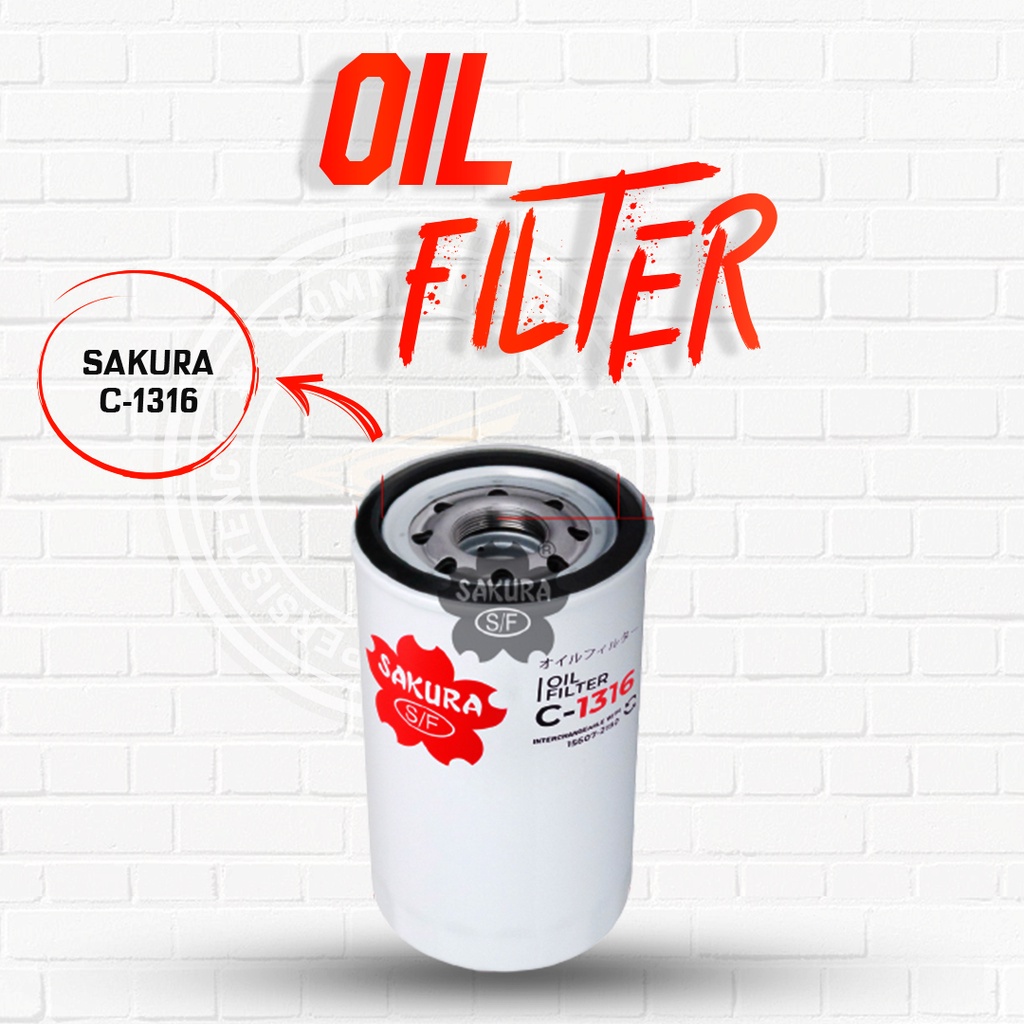 Jual Sakura Oil Filter C-1316/ C1316 / Sakura Filter Hino Isuzu Toyota ...