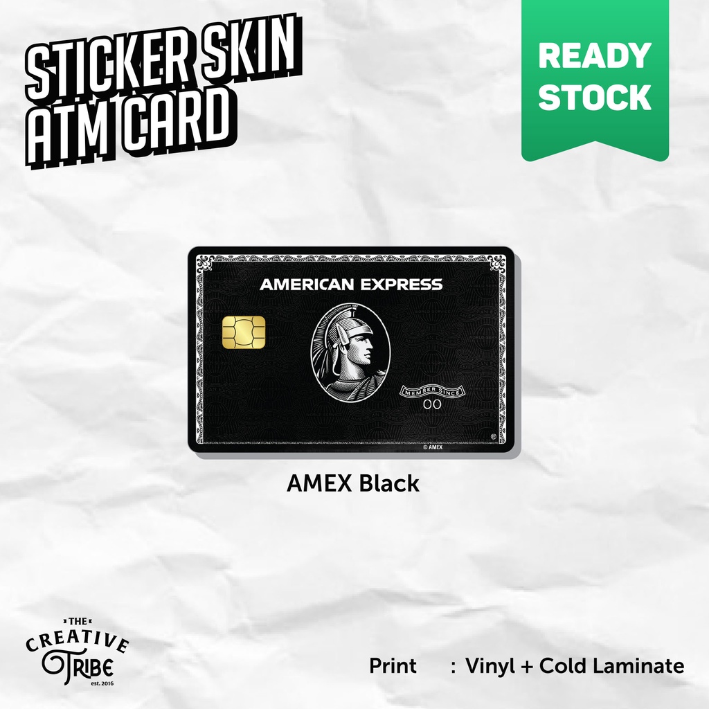 Jual Sticker Skin Card AMEX Black for ATM / Etoll / RFID | Shopee Indonesia