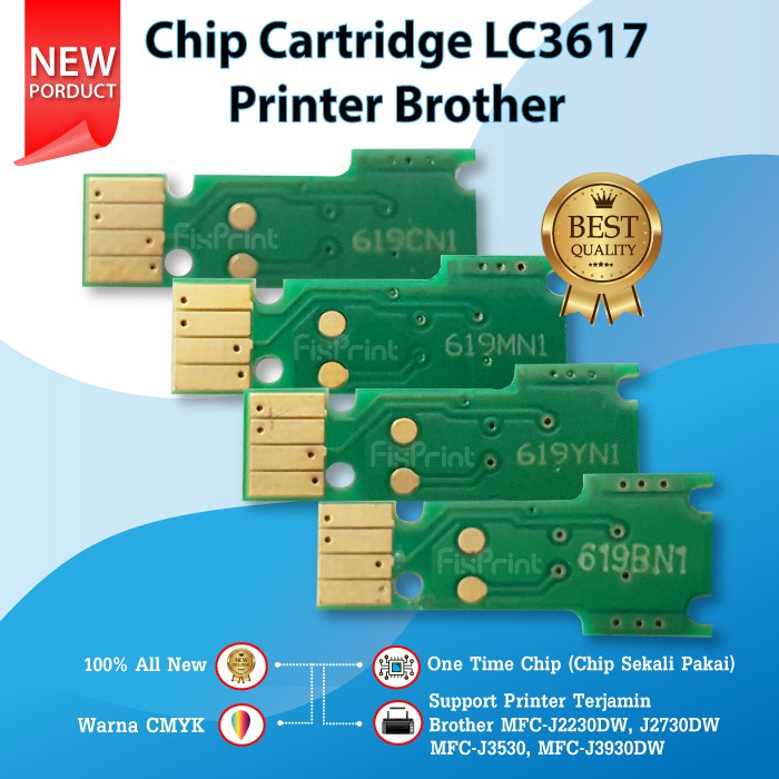 Jual Chip Cartridge LC3617 LC3619 LC3619XL Black, Printer Brother MFC ...