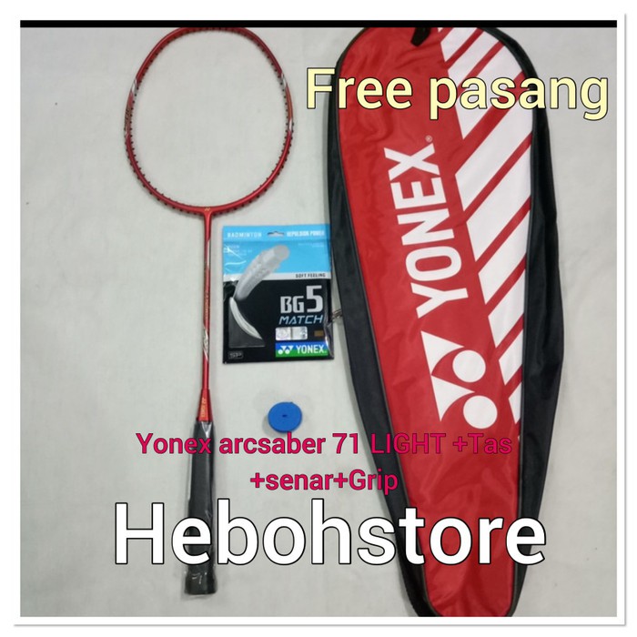 Jual FREE PASANG RAKET badminton YONEX ARCsaber 71 LIGHT +TAS+SENAR ...