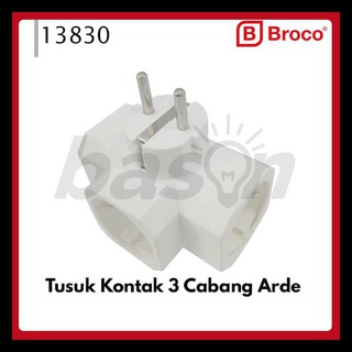 Jual Broco 13830 Std 3-Way Adapter Plug 16A 250V White - Steker T Arde ...