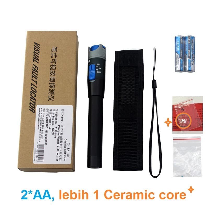 Jual Visual Fault Locator 1mW VFL 10km Senter Laser Fiber Optik FTTH FO ...