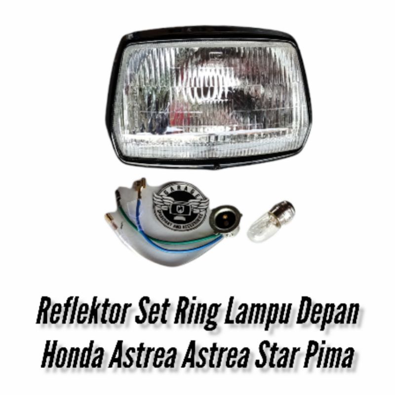 Jual Reflektor Set Ring Lampu Depan Honda Astrea Astrea Star Prima Detail Original Stanley ...