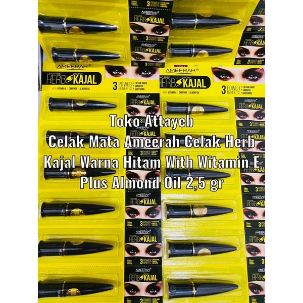 Jual Celak Mata Ameerah Celak Herb 2.5 Kajal Warna Hitam With Witamin E ...
