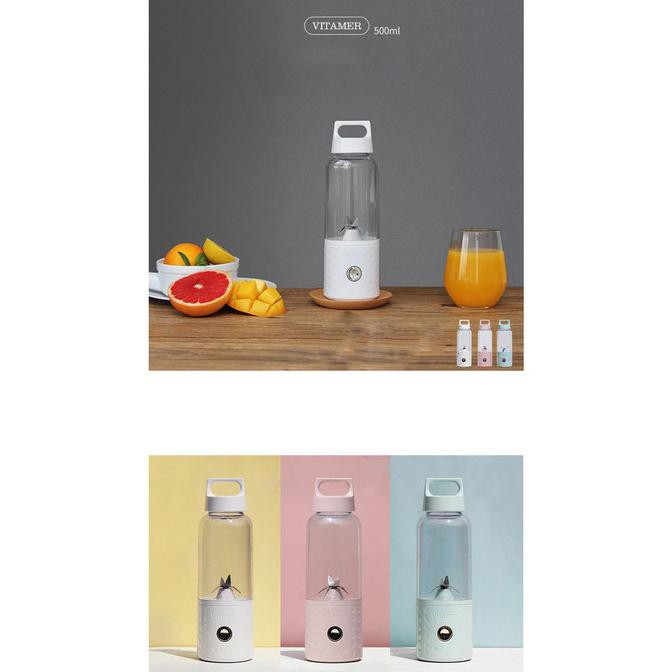 Jual Vitamer Blender Portable Premium 500Ml - Merah Muda Hafisstore12 ...